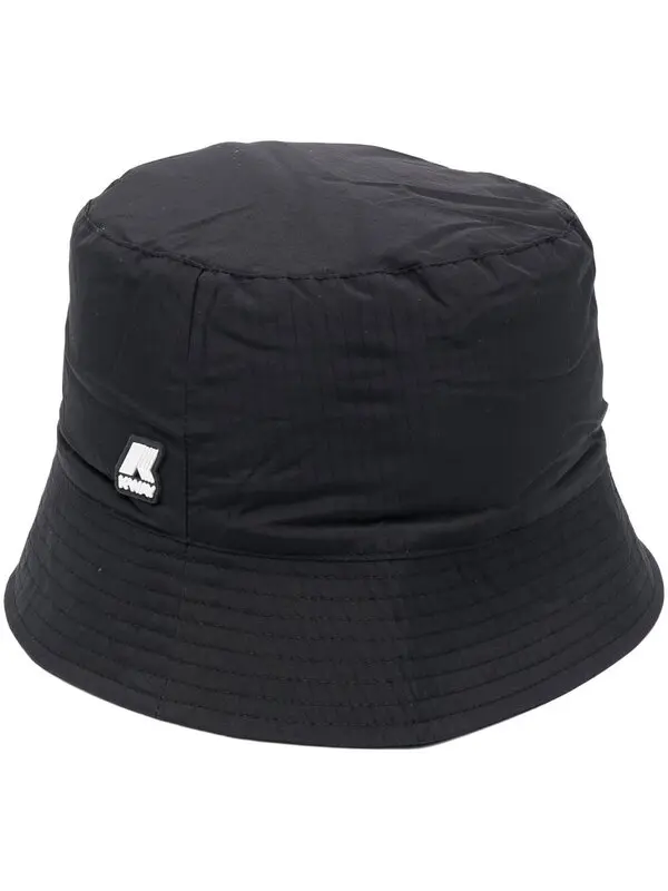 K-WAY Logo-patch Bucket Hat - Black