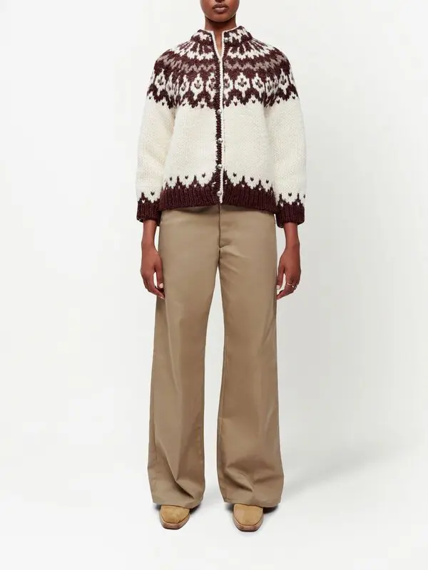 RE/DONE Wide Leg Low-rise Trousers - Neutrals