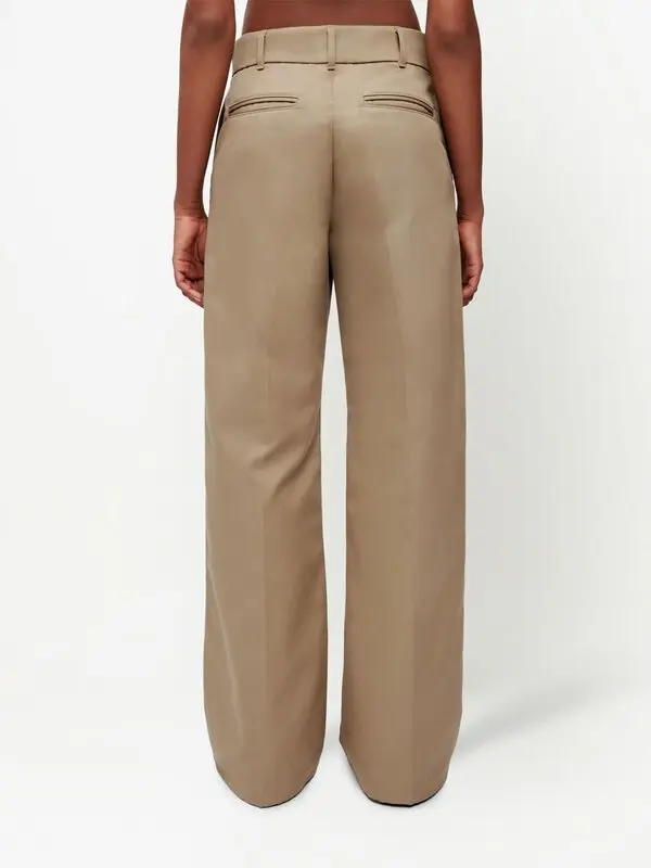 RE/DONE Wide Leg Low-rise Trousers - Neutrals