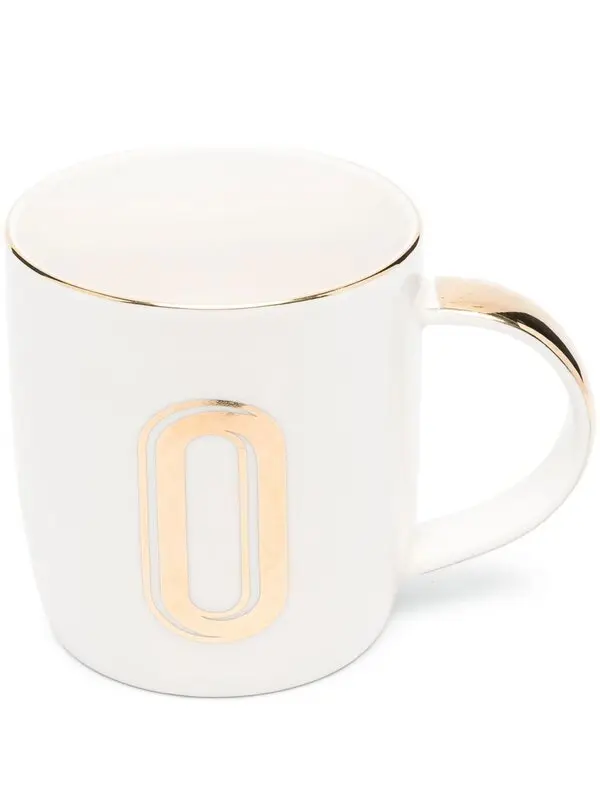 BITOSSI HOME Letter-o Porcelain Mug - White