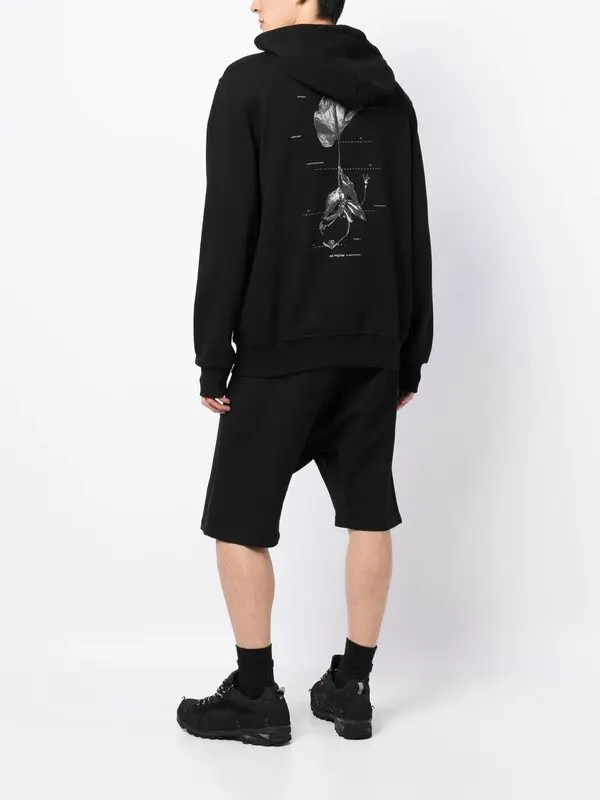 ISO.POETISM Graphic-print Hoodie - Black
