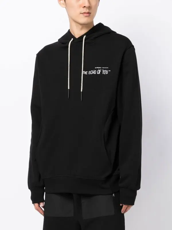 ISO.POETISM Graphic-print Hoodie - Black