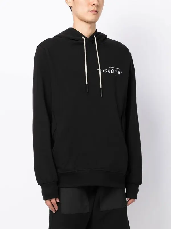 ISO.POETISM Graphic-print Hoodie - Black