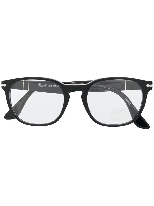 Persol Round Frame Eyeglasses - Black
