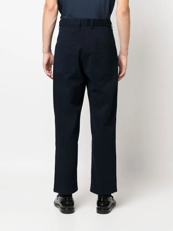 Studio Nicholson High-waisted Cotton Trousers