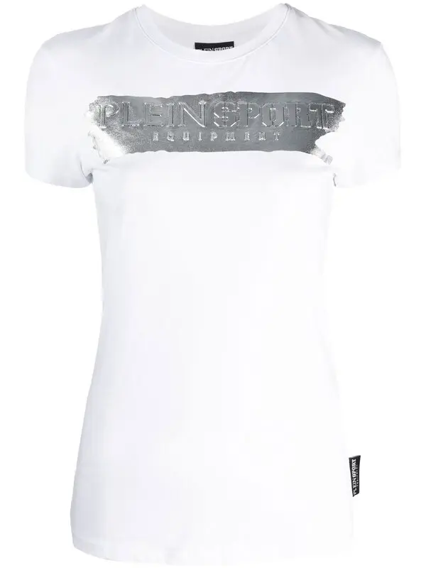 PLEIN SPORT Metallic Logo T-shirt - White