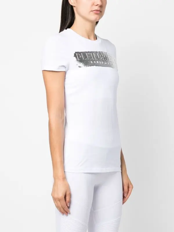 PLEIN SPORT Metallic Logo T-shirt - White