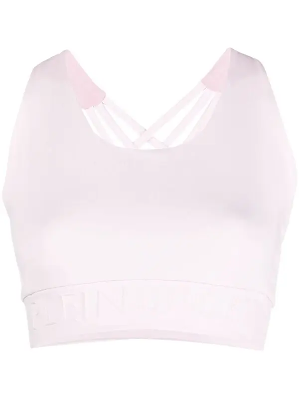 PLEIN SPORT Crossover-strap Sports Bra - Purple