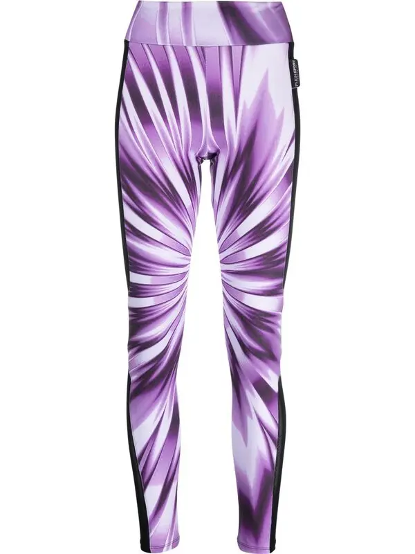 PLEIN SPORT Tie-dye High-waisted Leggings