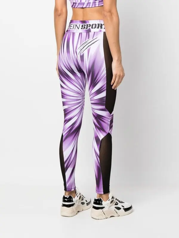 PLEIN SPORT Tie-dye High-waisted Leggings