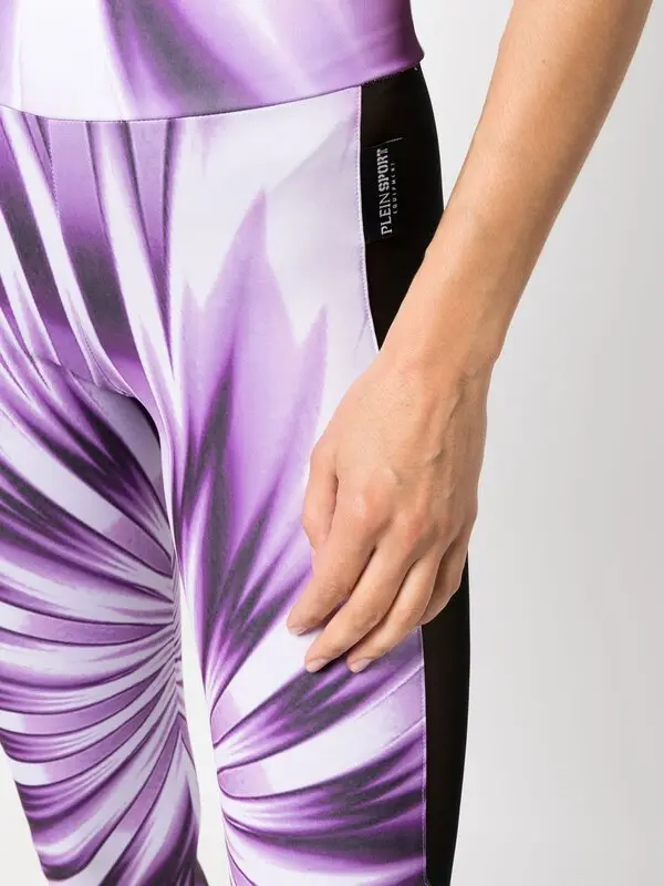 PLEIN SPORT Tie-dye High-waisted Leggings