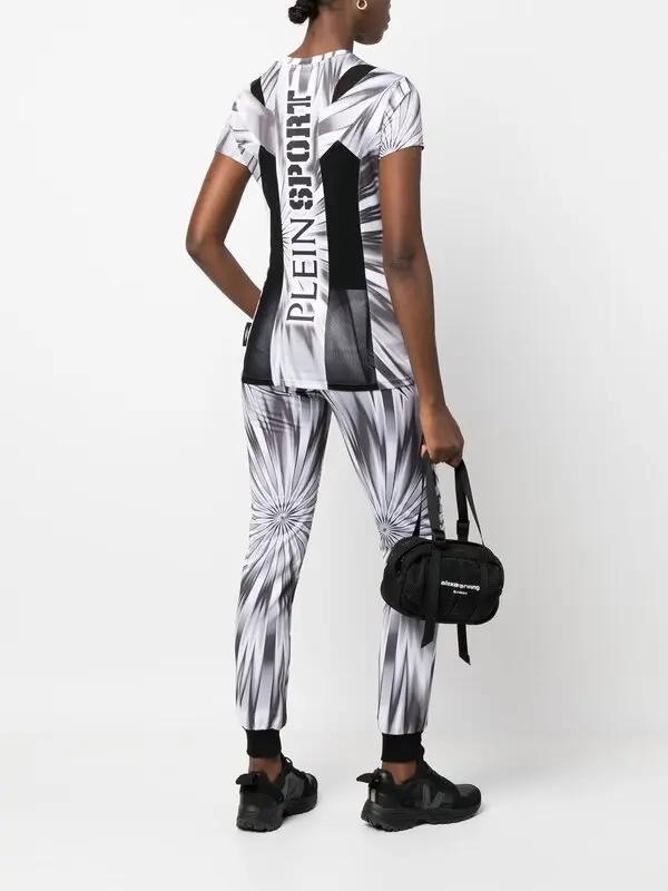 PLEIN SPORT Tie-dye Round-neck T-shirt - White