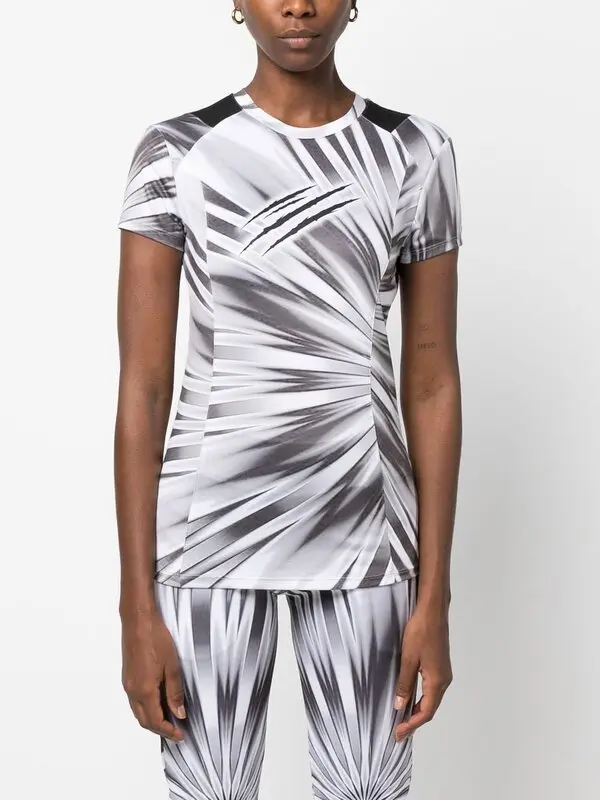 PLEIN SPORT Tie-dye Round-neck T-shirt - White