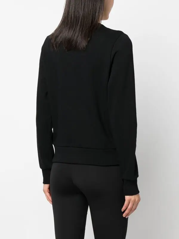 PLEIN SPORT Metallic-logo Cotton Sweatshirt - Black