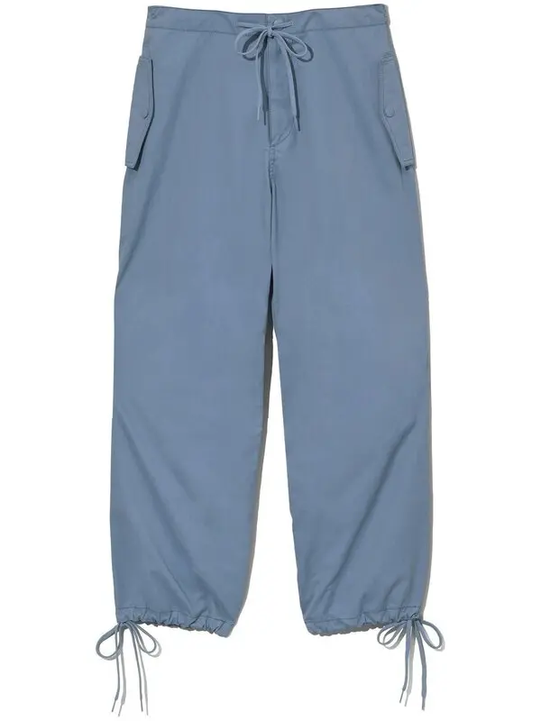 Marc Jacobs Baggy Drawstring Cargo Trousers - Blue