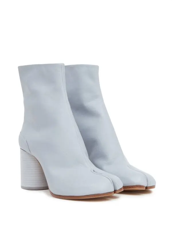 MAISON MARGIELA Tabi 80mm Leather Ankle Boots - Blue