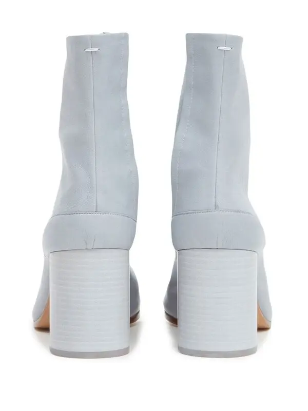 MAISON MARGIELA Tabi 80mm Leather Ankle Boots - Blue