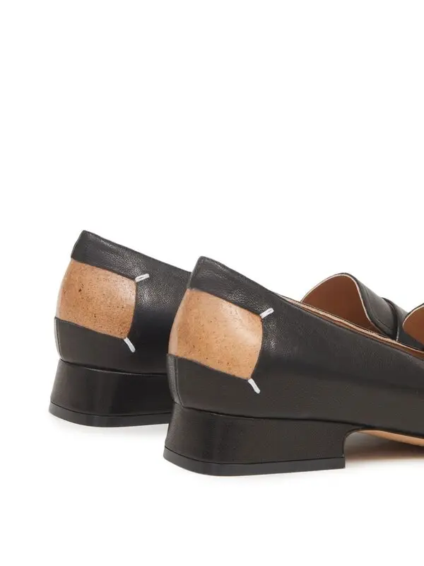 MAISON MARGIELA Four Stitches Decortiqué Loafers - Black
