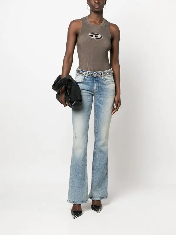 Diesel M-Onerva Logo-Plaque Tank Top - Brown | Editorialist