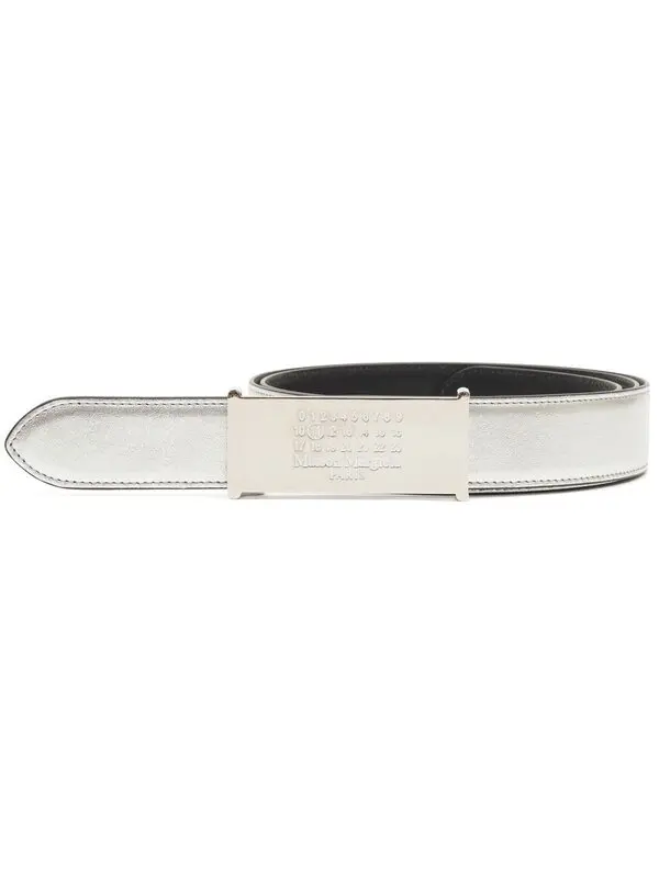 MAISON MARGIELA Numeric Logo-plaque Leather Belt