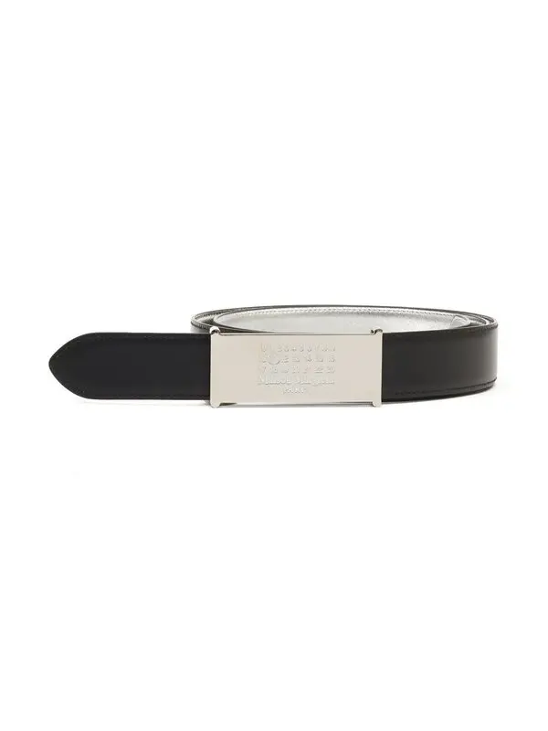 MAISON MARGIELA Numeric Logo-plaque Leather Belt