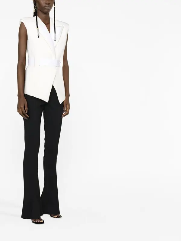 Balmain Padded-shoulder Belted Vest