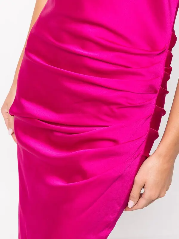 Simkhai Draped-front Embellished Midi Dress