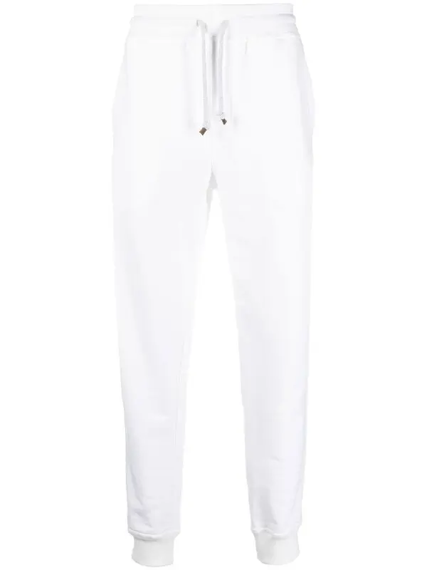 Brunello Cucinelli Drawstring-waist Track Pants - White