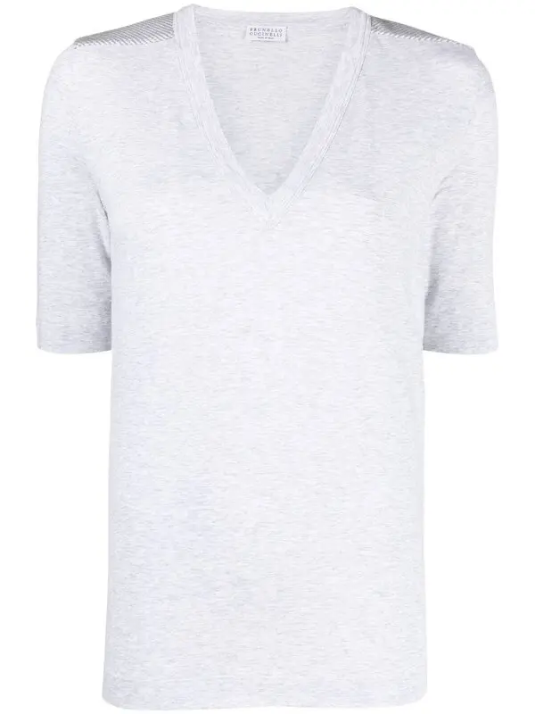 Brunello Cucinelli V-neck Short-sleeve T-shirt