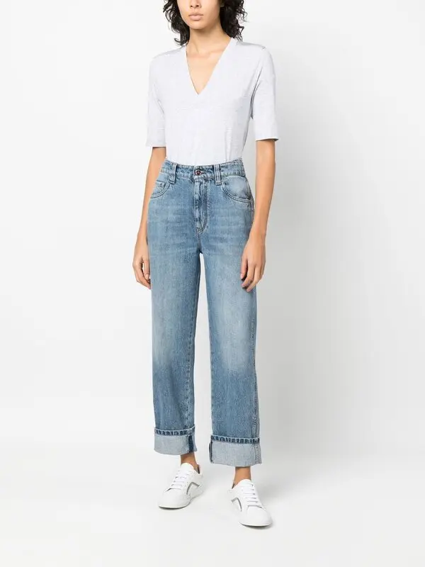 Brunello Cucinelli V-neck Short-sleeve T-shirt
