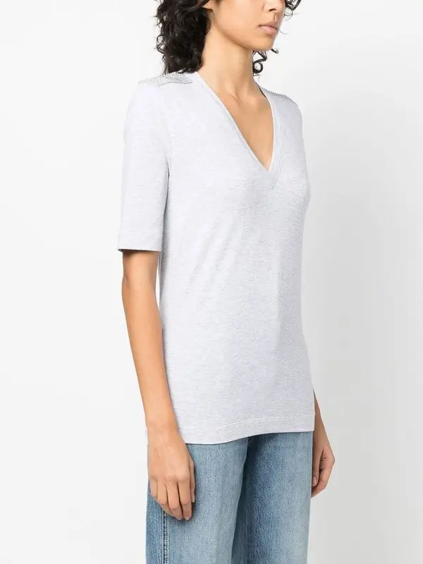 Brunello Cucinelli V-neck Short-sleeve T-shirt