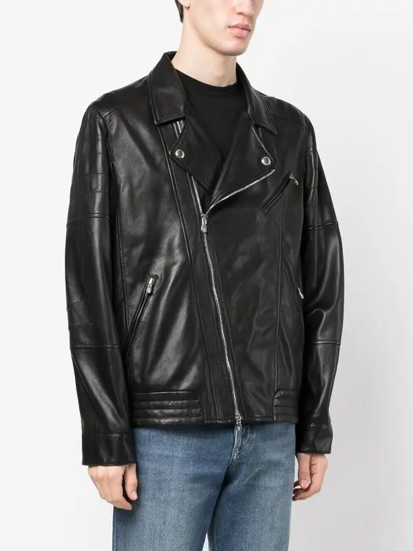 Brunello Cucinelli Leather Biker Jacket