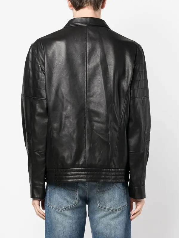 Brunello Cucinelli Leather Biker Jacket