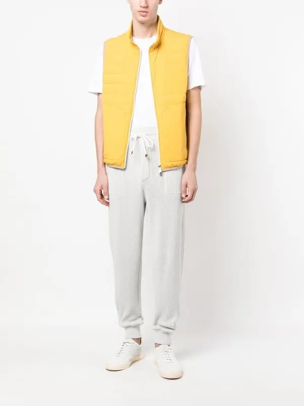 Brunello Cucinelli Feather-down Padded Gilet - Yellow