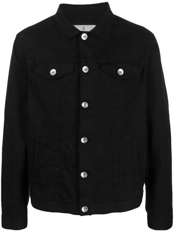 Brunello Cucinelli Button-up Denim Jacket - Black