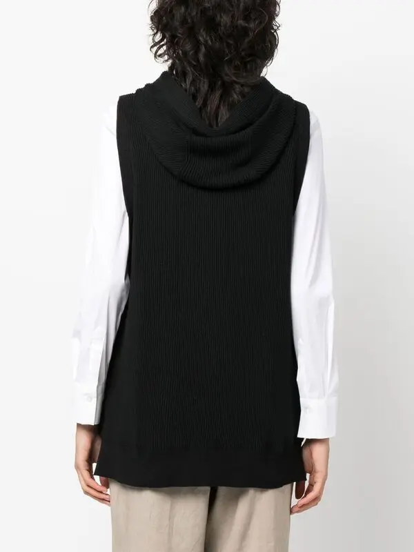 Brunello Cucinelli Ribbed-knit Vest Hoodie
