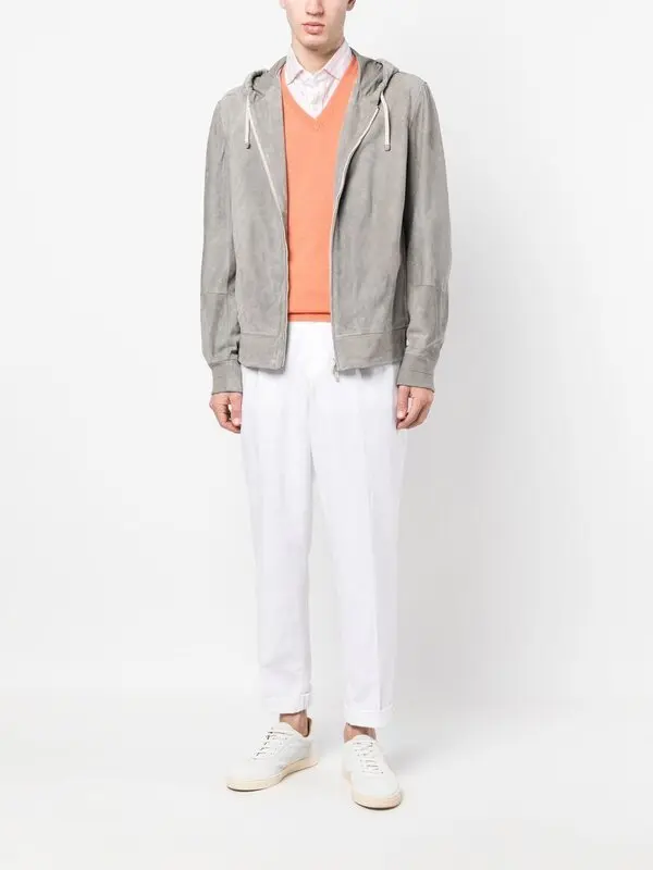 Brunello Cucinelli V-neck Cashmere Jumper - Orange