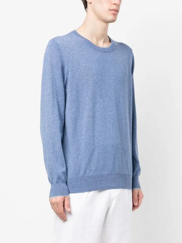 Brunello Cucinelli Crew-neck Cashmere Jumper - Blue