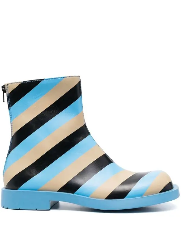 Camper Striped Ankle Boots