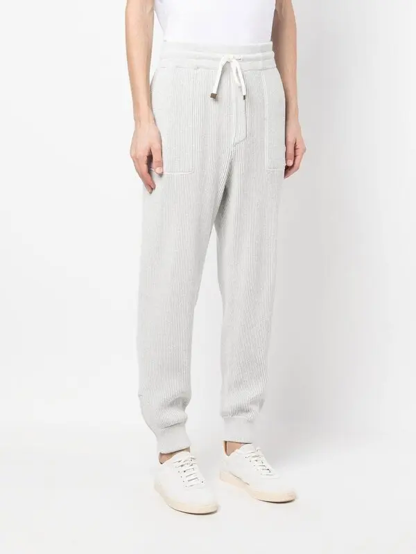Brunello Cucinelli Drawstring-waist Cotton Track Pants