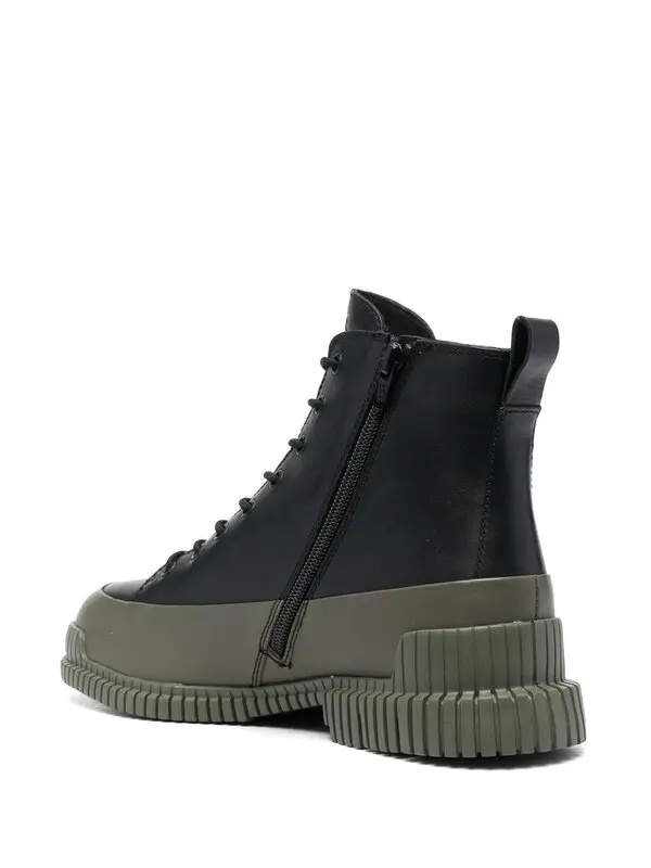 Camper Pix Two-tone Leather Ankle Boots - Black