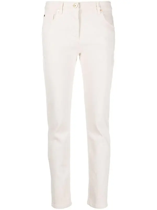 Brunello Cucinelli Logo-patch Straight-leg Trousers