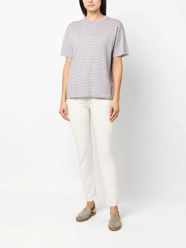 Brunello Cucinelli Logo-patch Straight-leg Trousers