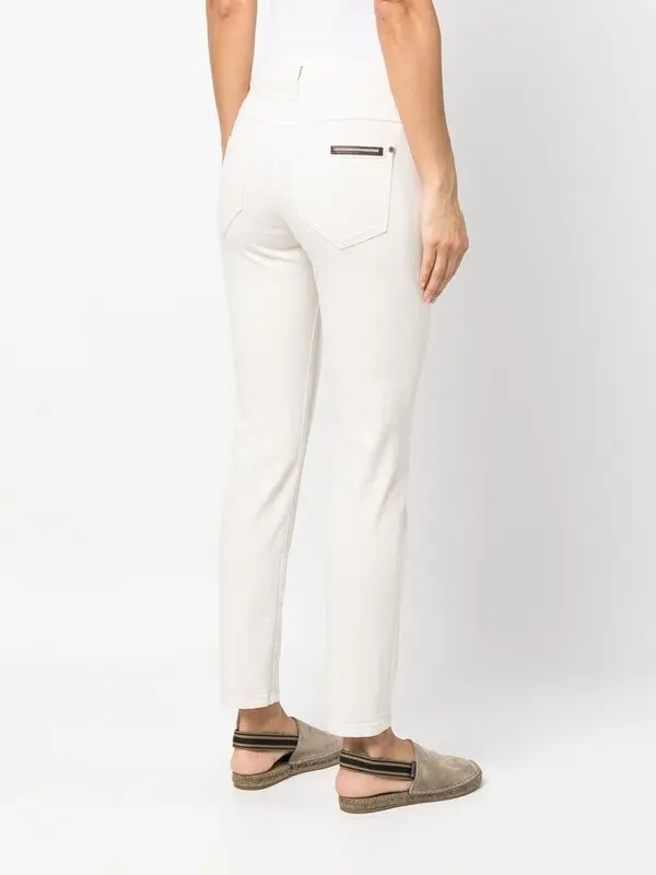 Brunello Cucinelli Logo-patch Straight-leg Trousers