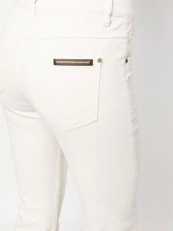 Brunello Cucinelli Logo-patch Straight-leg Trousers