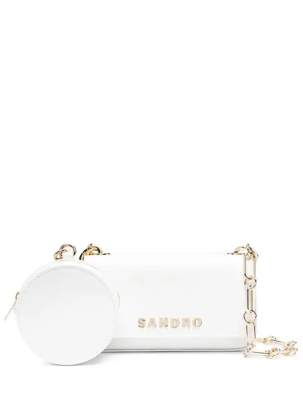 Sandro Logo-detail Leather Shoulder Bag