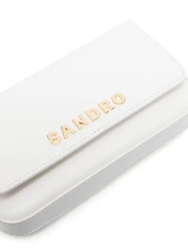 Sandro Logo-detail Leather Shoulder Bag