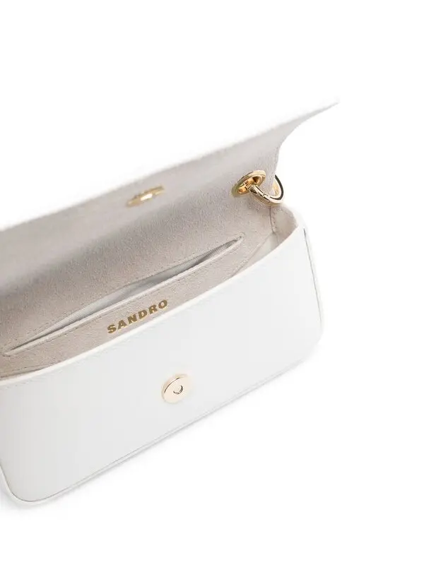 Sandro Logo-detail Leather Shoulder Bag