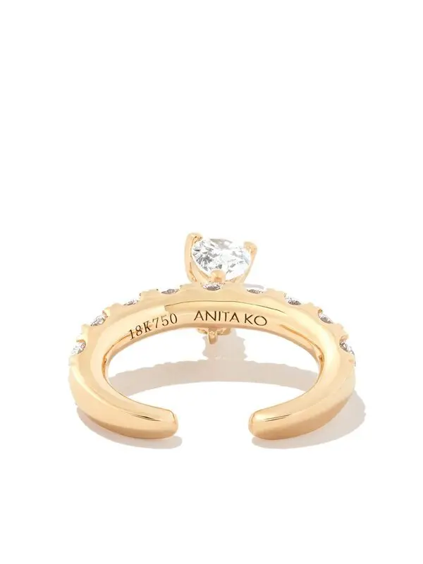 ANITA KO 18kt Yellow Daphne Diamond Ear Cuff