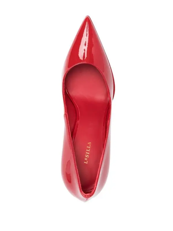 LE SILLA Uma 125mm Patent-leather Pumps - Red
